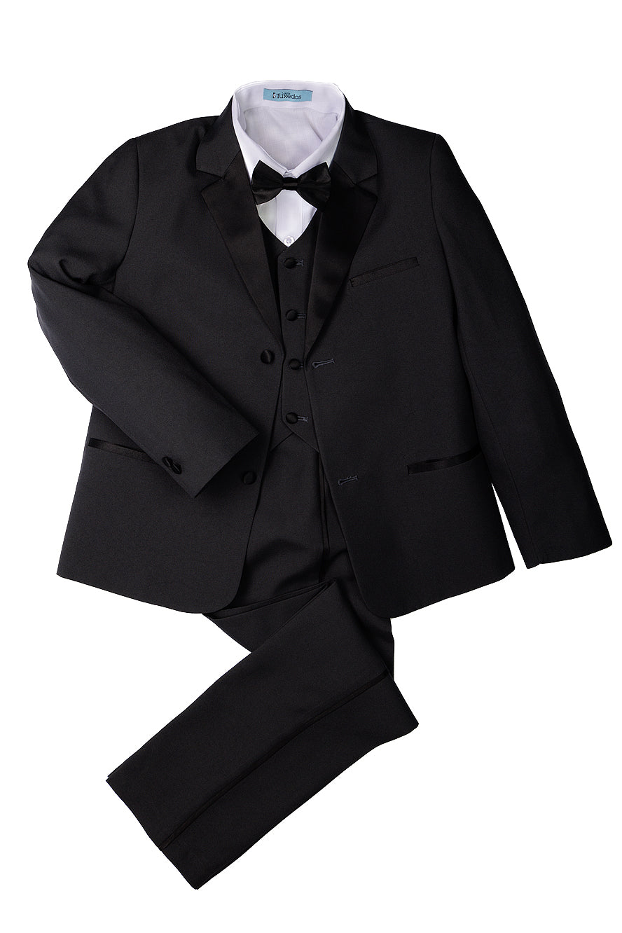 "Prodigy" Kids Dark Charcoal Tuxedo (5-Piece Set) – PolishedThreads.com