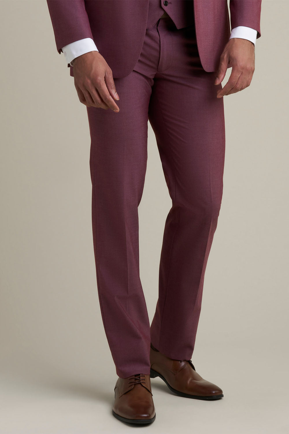 "Mayfair" Burgundy Luxury Stretch Blend Suit Pants – PolishedThreads.com