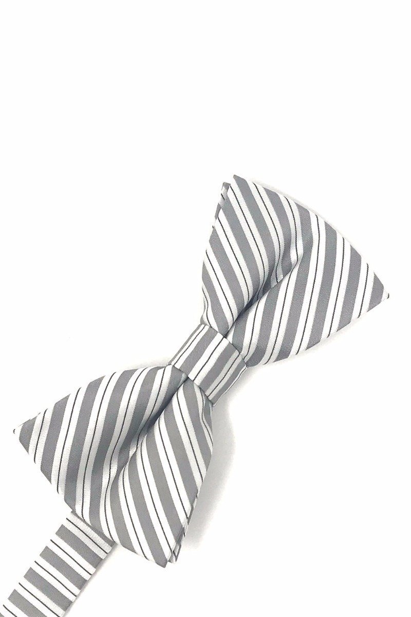 Grey Newton Stripe Kids Bow Tie – PolishedThreads.com