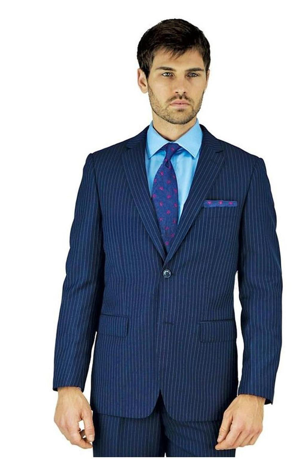 Mantoni Navy Stripe Suit (2-Piece Set) – PolishedThreads.com