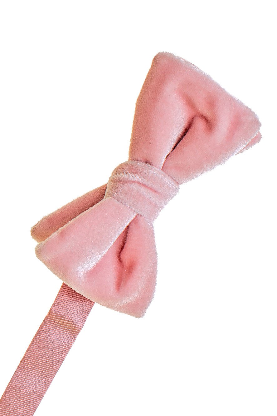 "Luxor" Pink Velvet Bow Tie – PolishedThreads.com