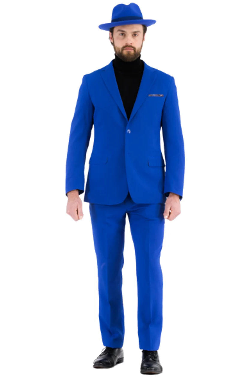 Paul Lorenzo 1969 Royal Blue Solid Slim Fit Suit (2-Piece Set ...