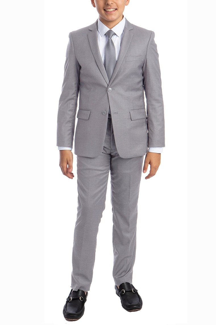 "Noah" Perry Ellis Kids Light Grey 5-Piece Suit – PolishedThreads.com