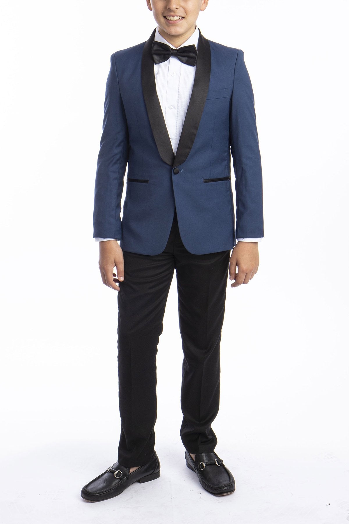 "Trent" Perry Ellis Kids Indigo 5-Piece Tuxedo – PolishedThreads.com
