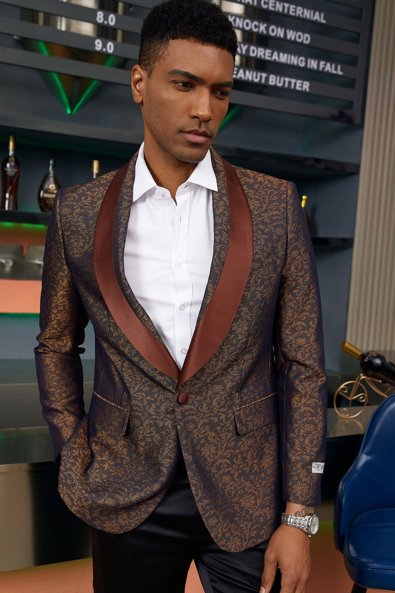 "Damon" Rust Tuxedo Jacket (Separates) – PolishedThreads.com