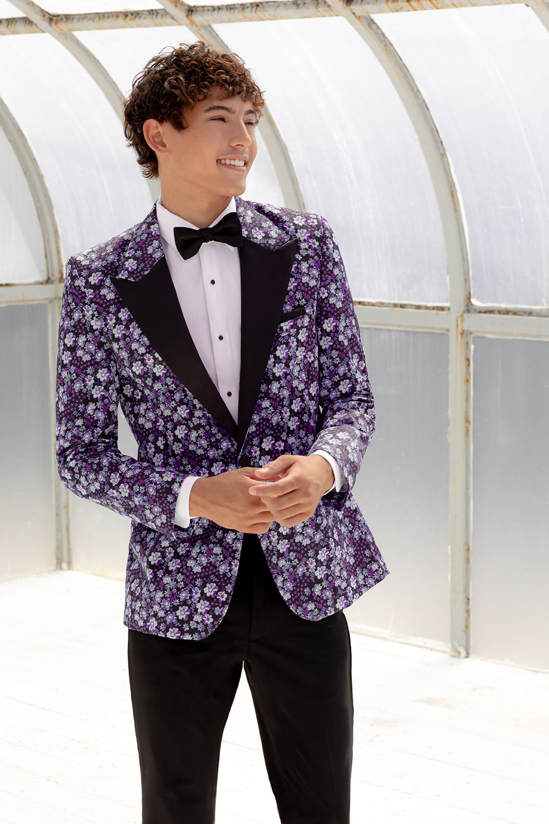 "Floral Fusion" Plum Peak Tuxedo Jacket (Separates) – PolishedThreads.com