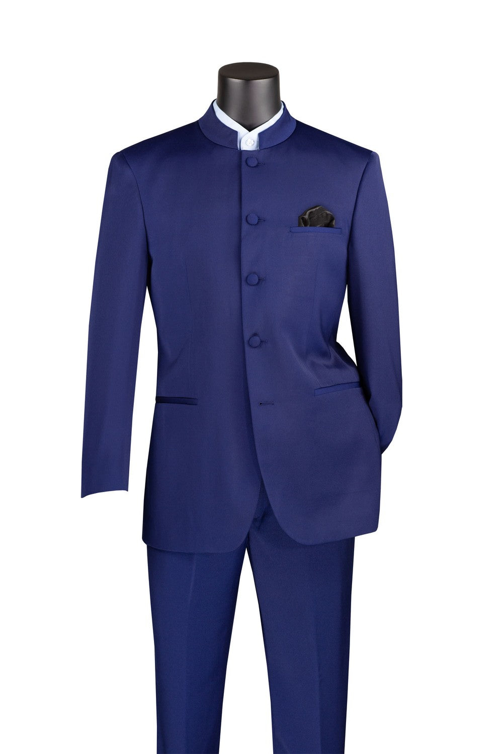 "Mandarin" Navy 5-Button Suit (2-Piece Set) – PolishedThreads.com