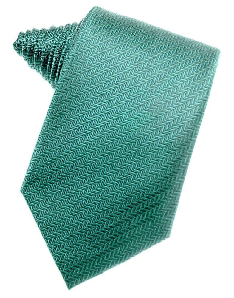 Aqua Herringbone Necktie – PolishedThreads.com