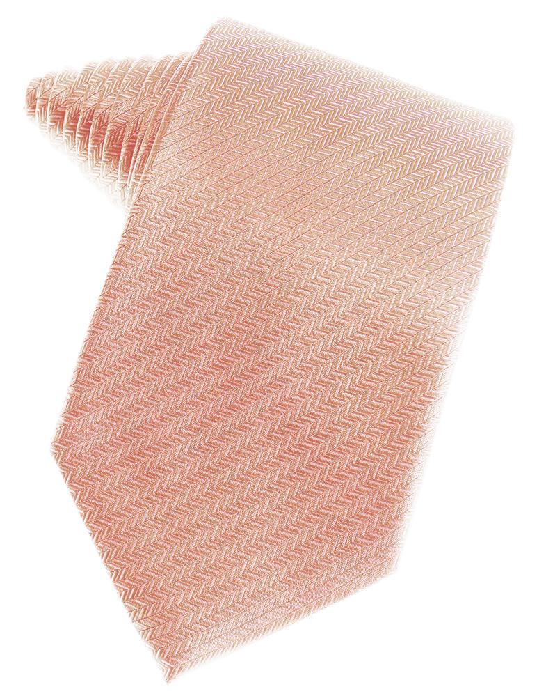 Peach Herringbone Necktie – PolishedThreads.com